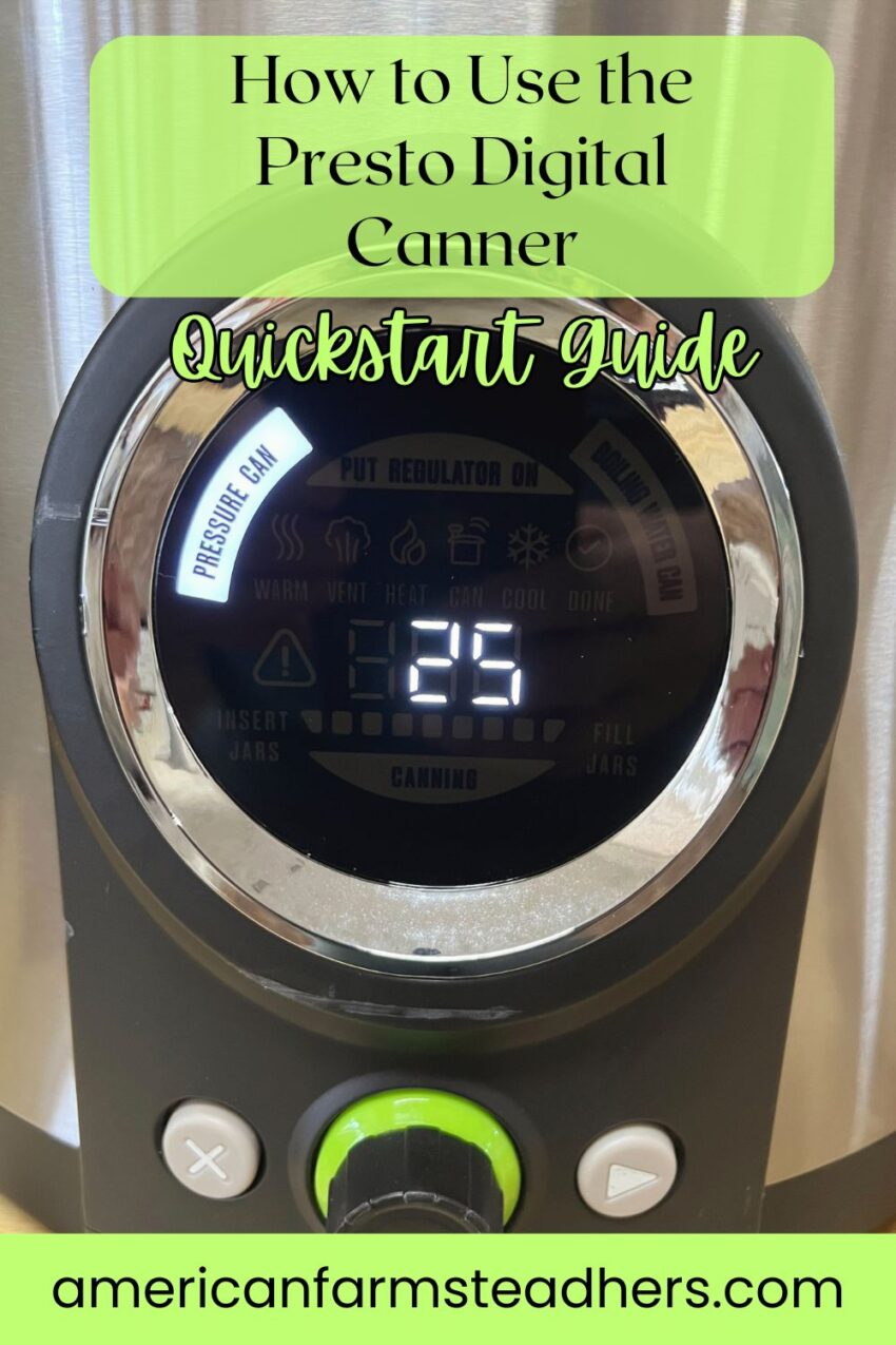 How to Use the Presto Digital Canner Quickstart Guide